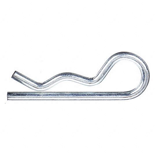 Grainger Approved 98335A067 Cotter Pin Hairpin Steel Zinc Plated 1 8 in Pin Dia. 2 1 2 in Fastener Length PK 25